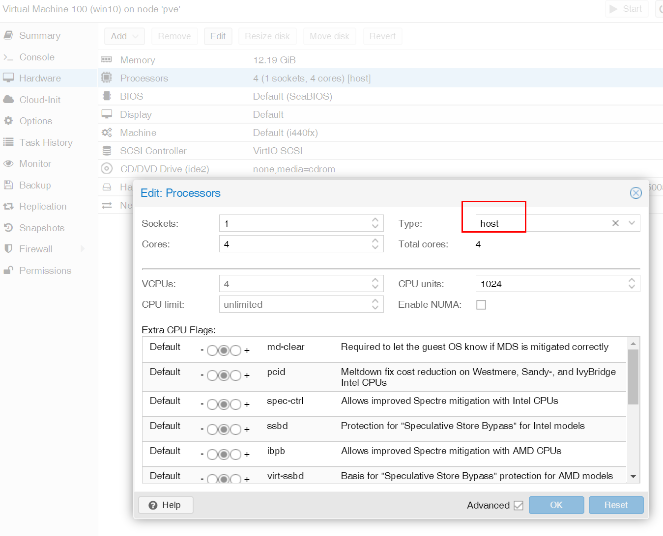 解决 Proxmox VE(PVE) 虚拟机 CPU 性能差的方案 | 晓蓝数码